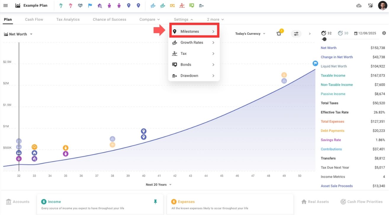 How to Trigger Milestones Before a Specific Age or Calendar Year ...